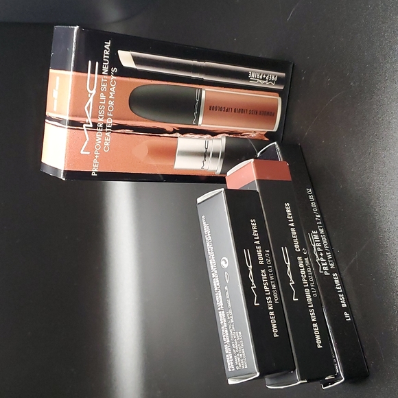 MAC Cosmetics | Makeup | New Mac 3pc Prep Powder Kiss Lip Set Created ...